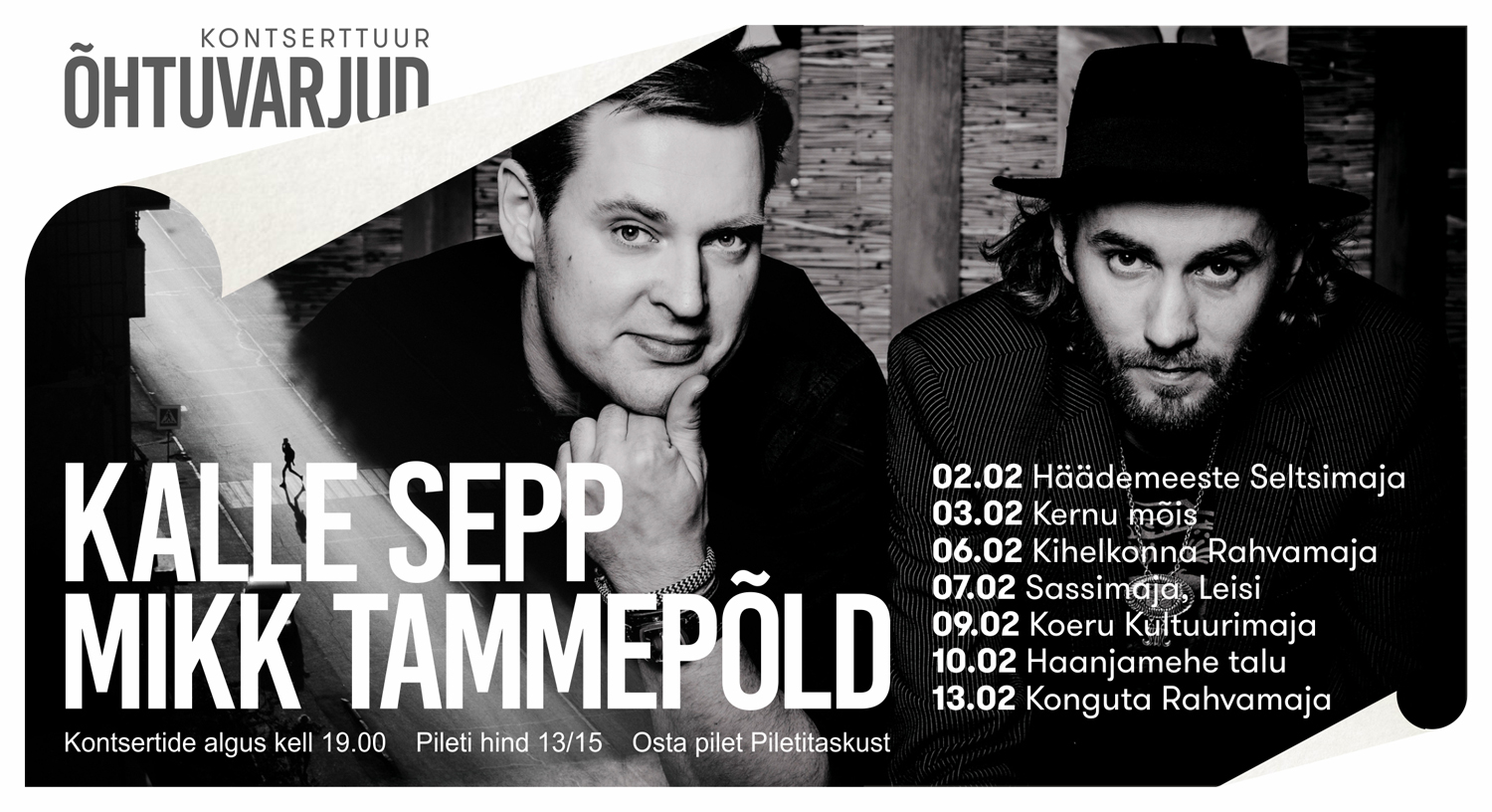 Kalle Sepp ja Mikk Tammepõld “Õhtuvarjud” – Konguta Rahvamajas - Elva ...